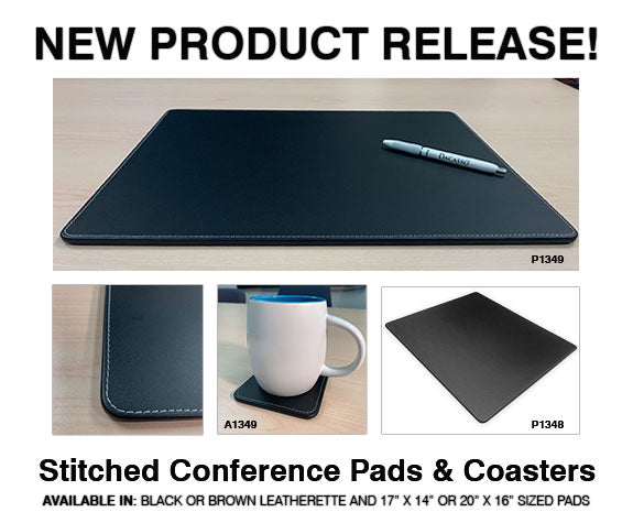 NEW PRODUCT RELEASE: STITCHED CONFERENCE PADS AND STICTHED COASTER